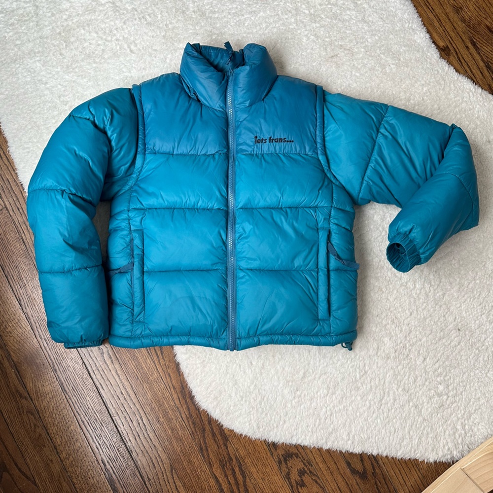 Teal Blue Puffer Jacket - Gem